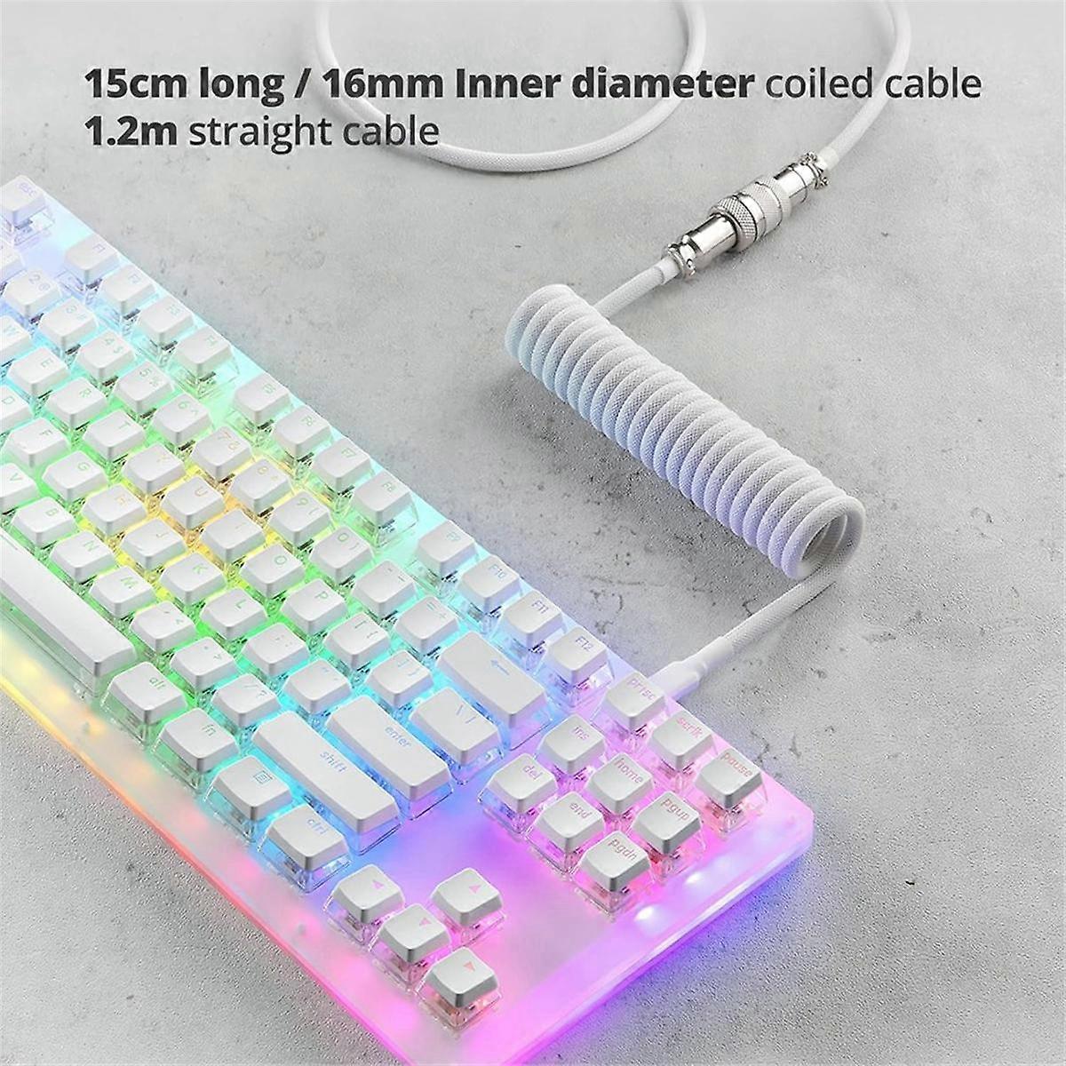 USB Type-C Cable for Gaming Keyboards, Double Sleeved Mechanical ...
