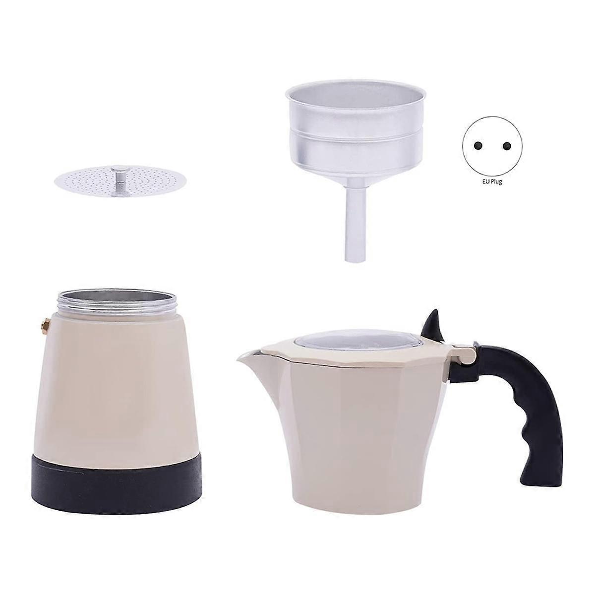 Stovetop Espresso Machine with Electric Heating Plate Espresso Maker ...