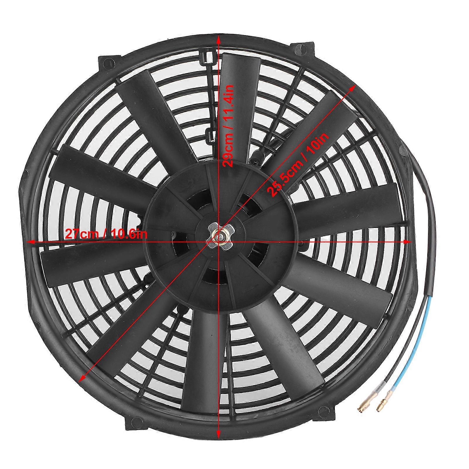 10in 12V 80W Slim Electronic Cooling Fan 2100RPM Air Flow Rate 10 ...