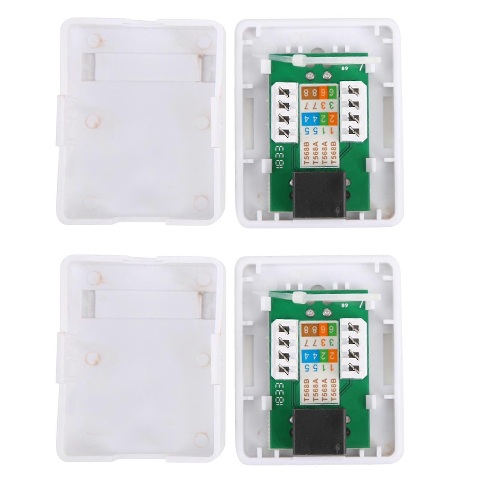 2Pcs RJ45 Surface Mount Box Cat6 Single Port Desktop Information ...