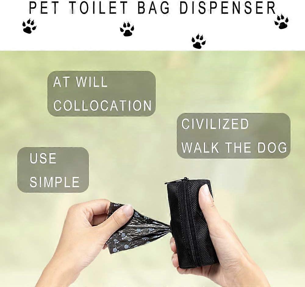 2Pcs Poop Bag Dispenser, Dog Poop Bag, Dog Waste Catcher Dogs, Black ...