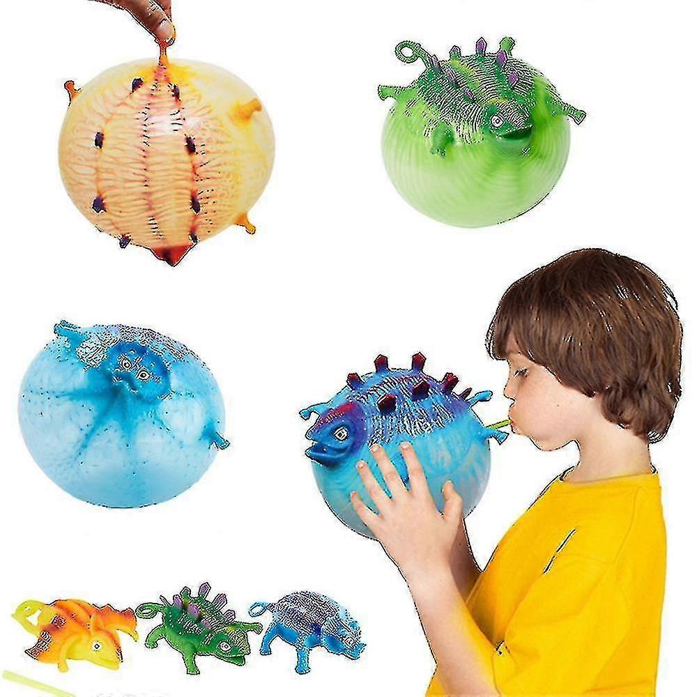 Children Funny Blowing Dinosaur Toys Anxiety Stress Relief Inflatable ...