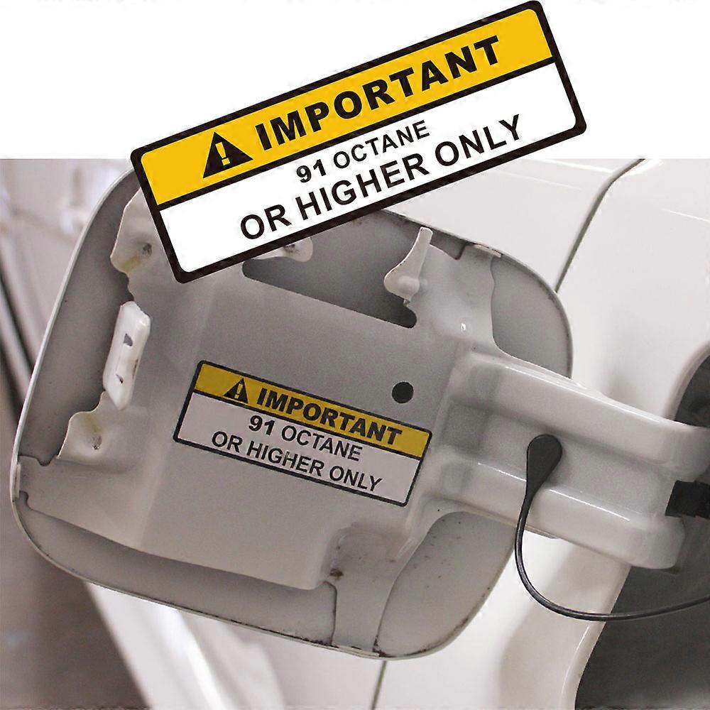 8x3cm Warning Label 91+ or Higher Octane Gas Gasoline Fuel Tank Sticker ...