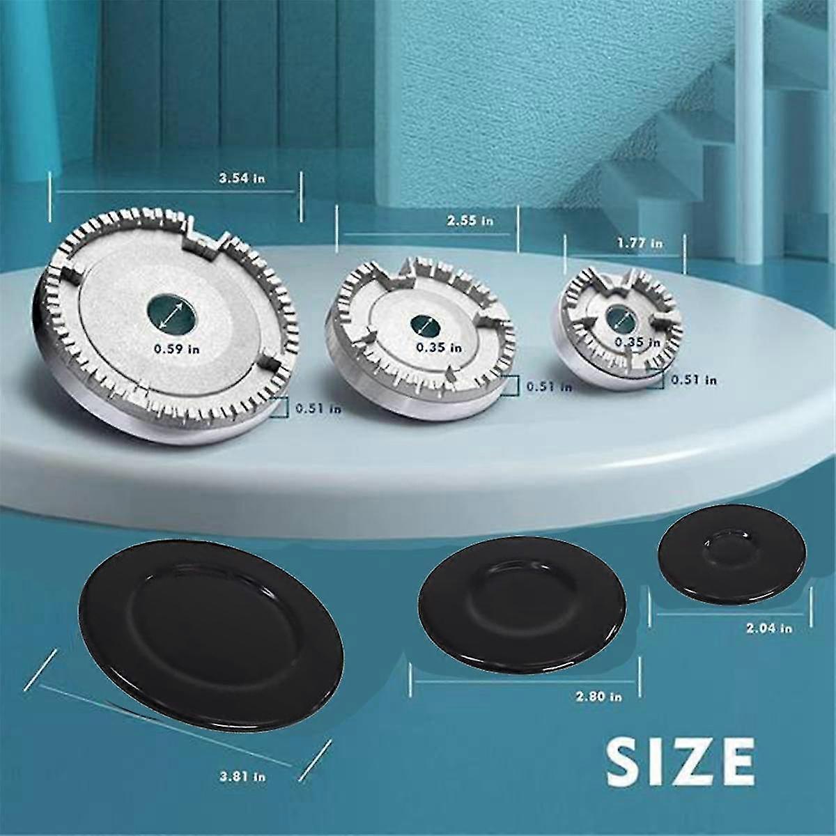 Cooker Hat Set Stove Lid, Oven Gas Hob Burner Crown Flame Cap, Upgraded Gas Burner Flame Cap ...