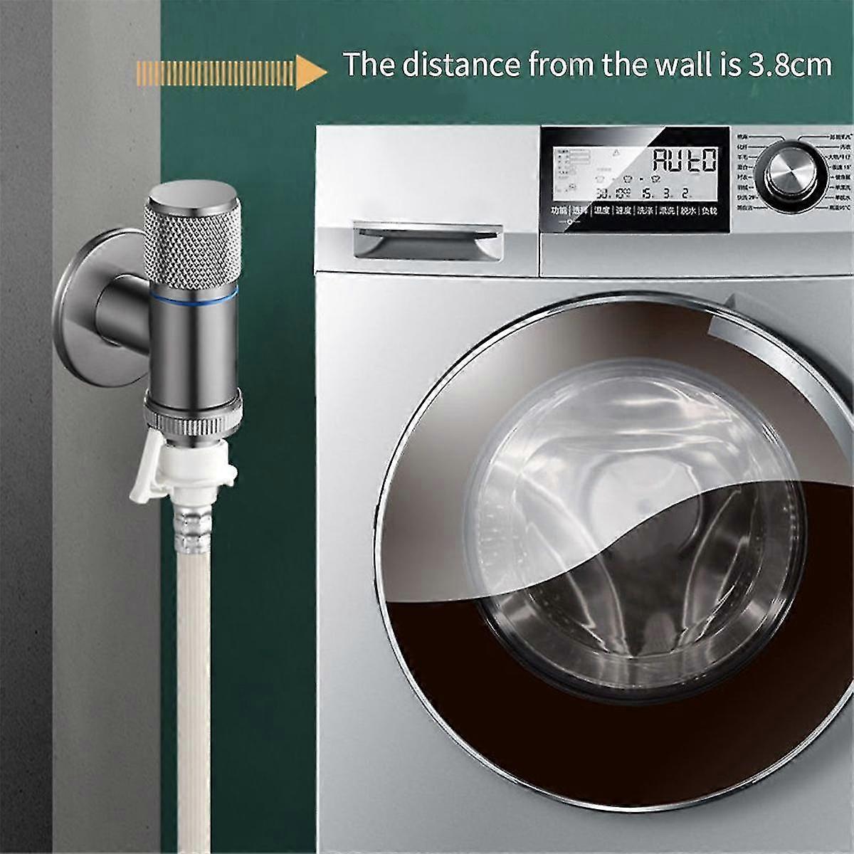 Washing Machine Automatic Water Stop Valve Solid Brass Single Cold Wall ...