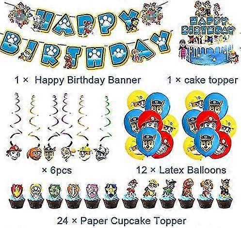 Dog Patrol Balloons, Birthday Decoration Dogs Patrol Birthday ...