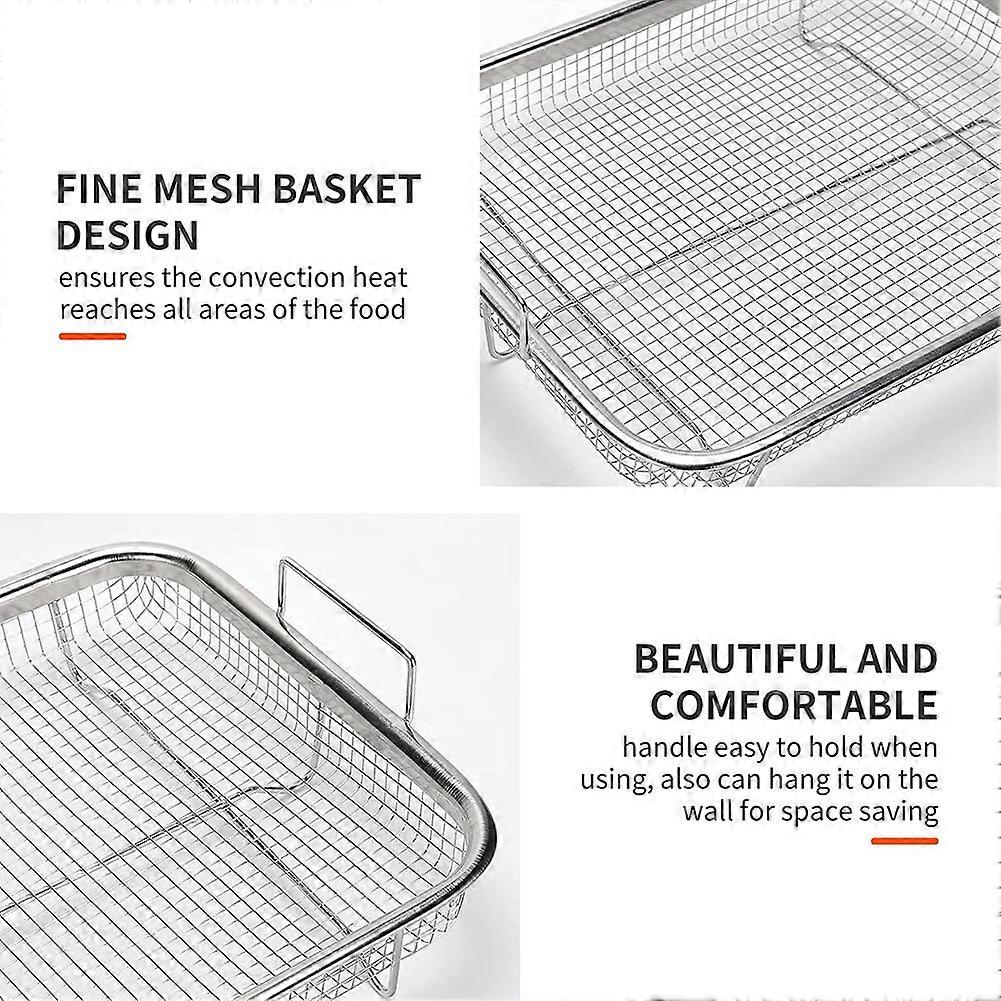 Air Fryer Basket for Oven, Stainless Steel Grill Basket, Non-Stick Mesh ...