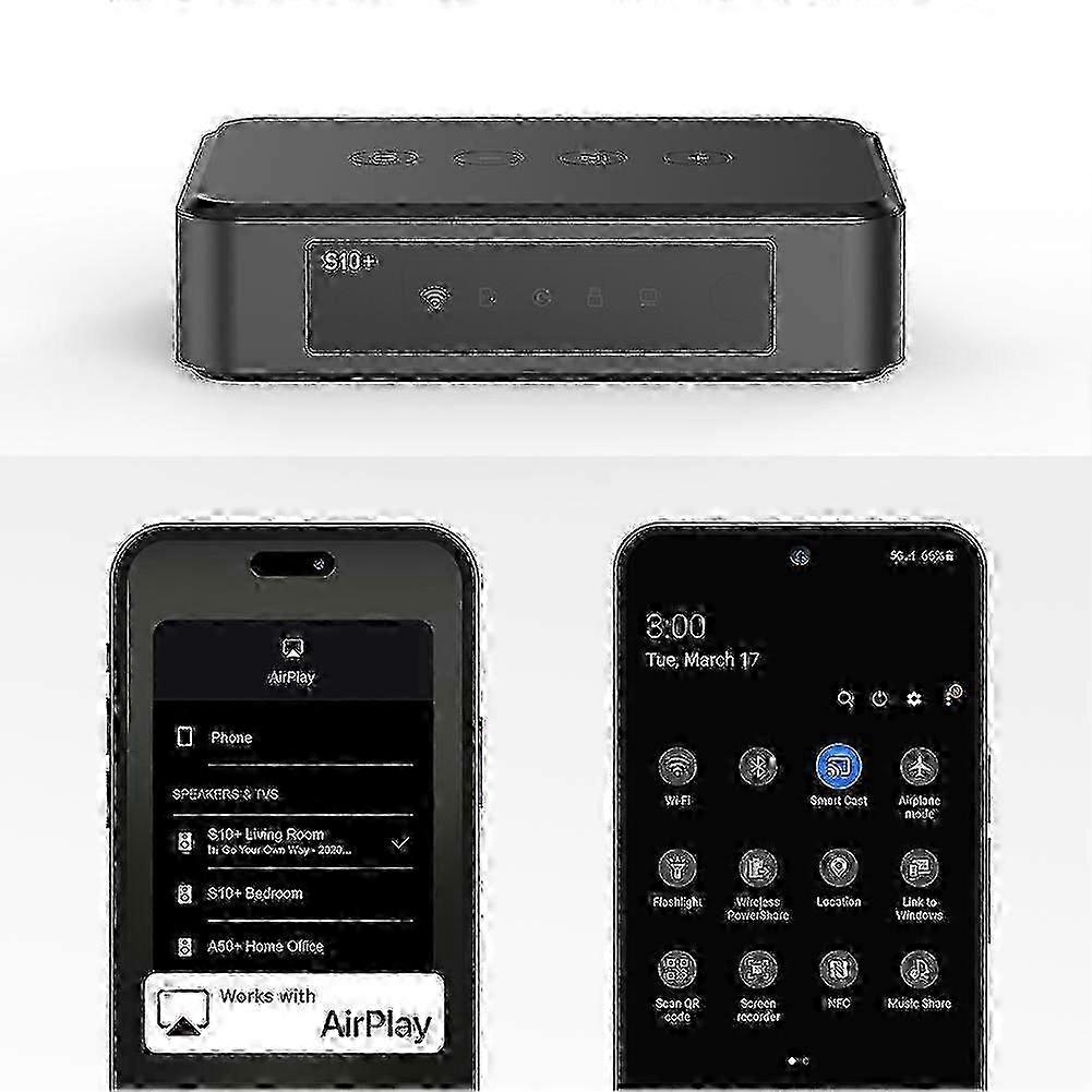 Arylic S10+ Wireless Music Streamer 3.5mm Jack Aux Wireless Bluetooth ...
