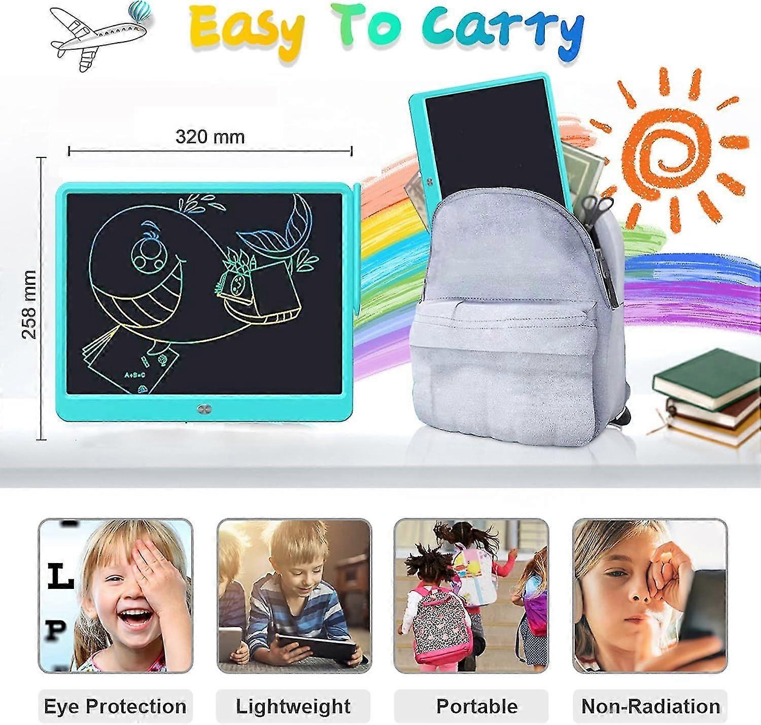 Colorful LCD Writing Tablet, Portable Kids Drawing Tablet, 15 Inch ...