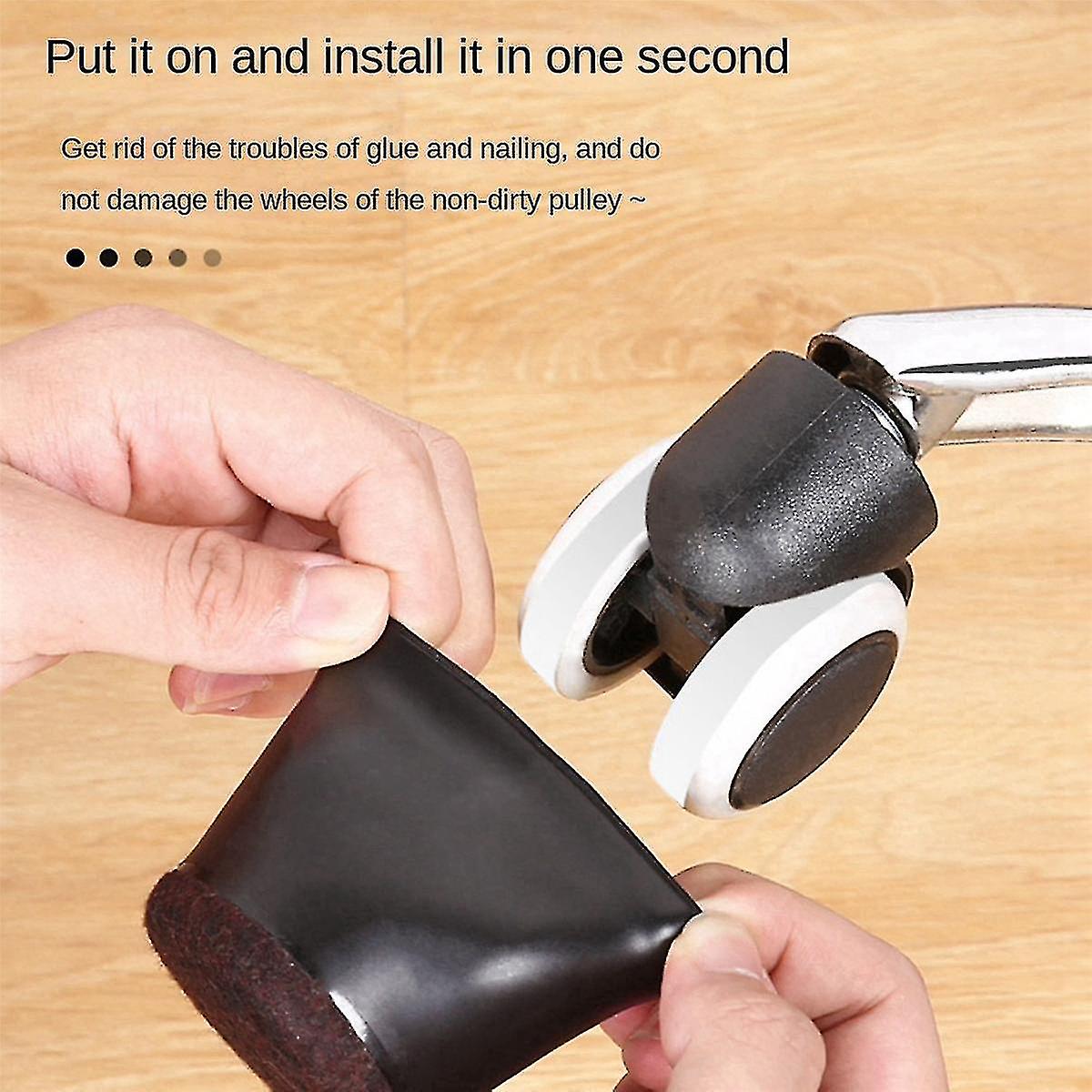 10x Rubber Bed Office Chair Wheel Stopper Furniture Legs Caster Cups ...