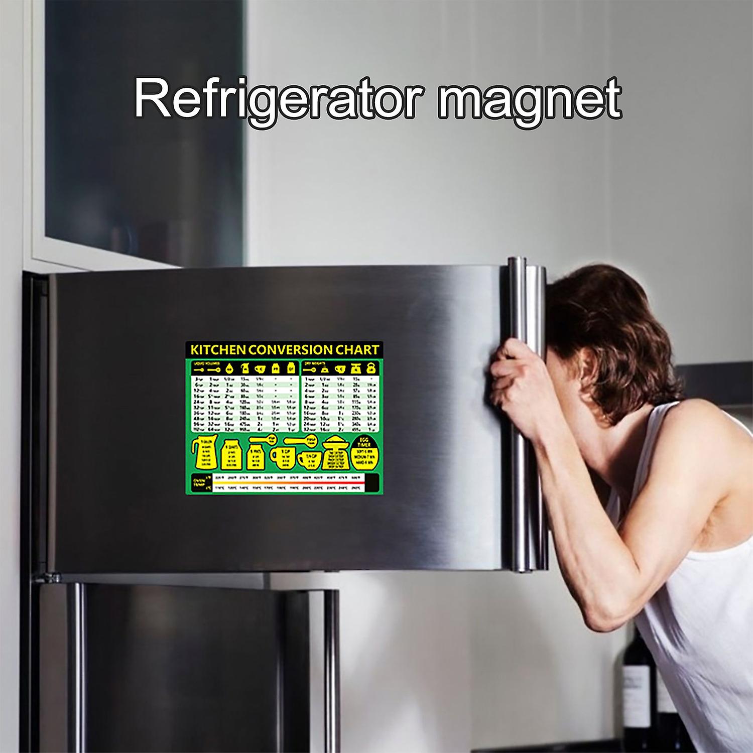 Kitchen Conversion Chart Magnet Metric Cooking Great Magnet Anti-slip ...