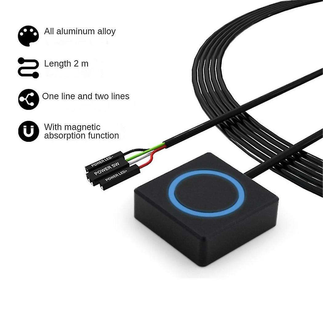 PC Power Button Desktop Power Switch External Power Switch Aluminum ...