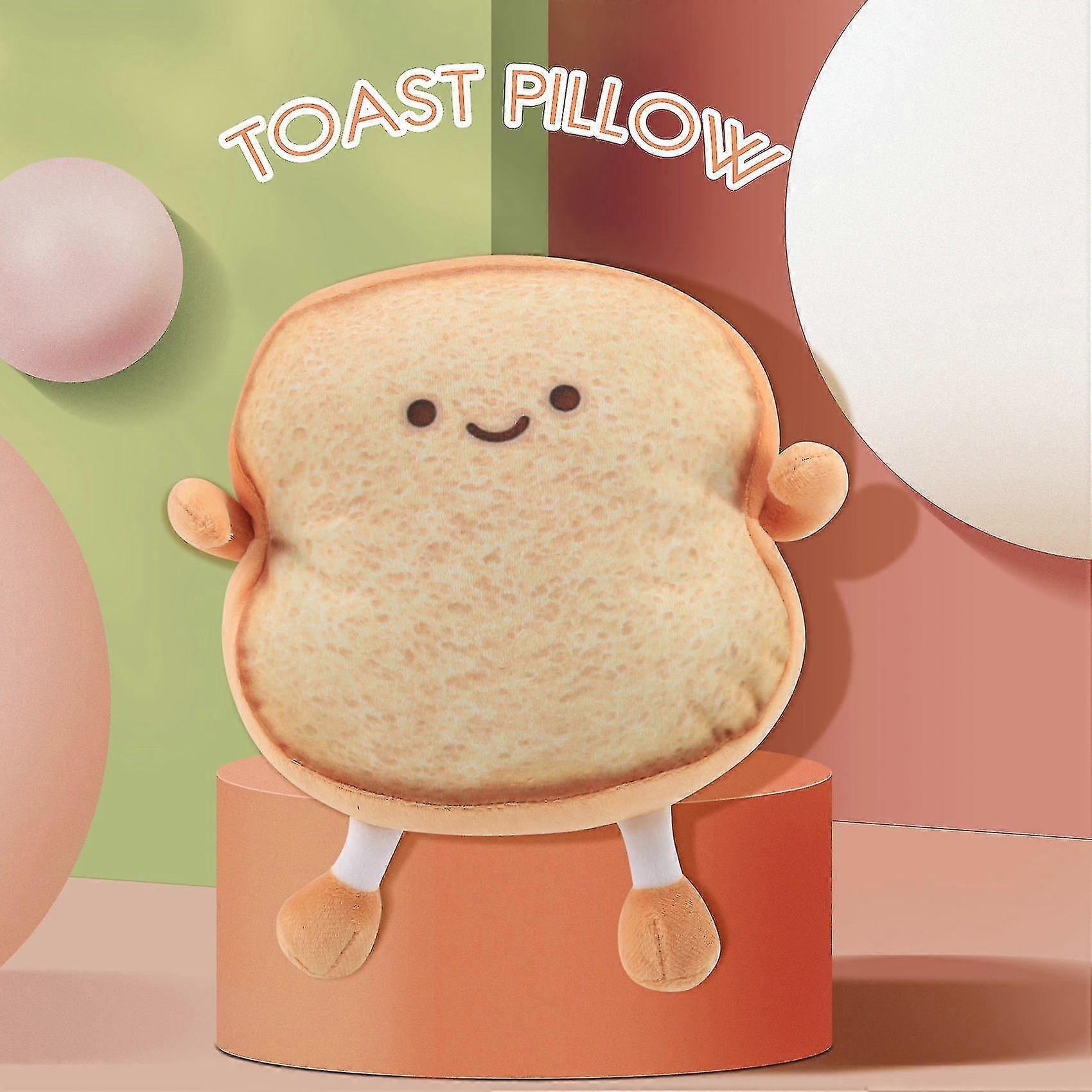 Toast Bread Pillow Plush Funny Food Plush Toy Pillows Toy Pillows Bread ...