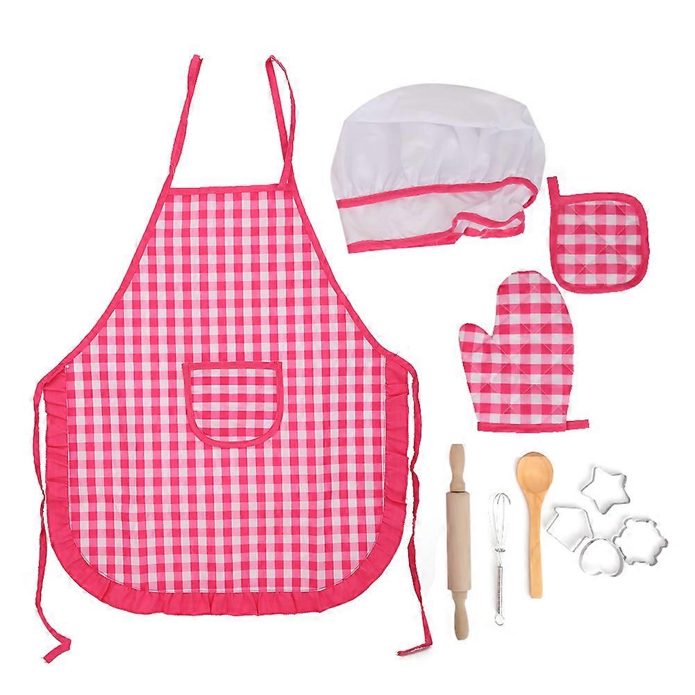 Diy Kid Cooking Baking Set Kitchen Role Play Apron Children Cooking ...
