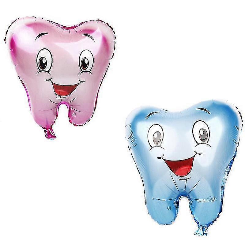1pc Large Smile Tooth Foil Balloons Baby Boy Girl Teeth Theme Birthday ...