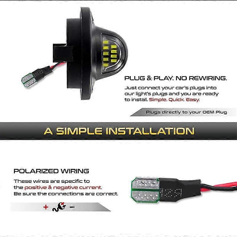 OEM-Fit Xenon White Full LED License Plate Light Assembly For Ford F150 ...