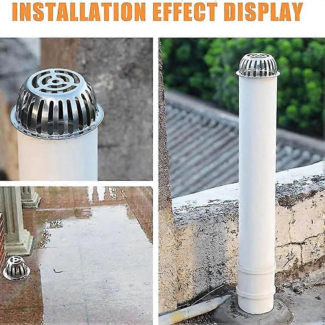 Balcony Roof Floor Drain Stainless Steel Round Displacement Anti ...