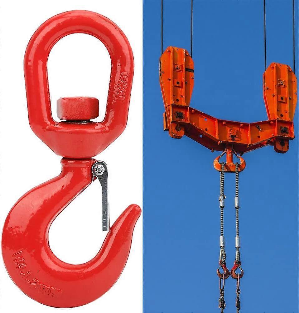 2Ton Swivel Lifting Hook with Latch Alloy Steel Industrial Grade Crane ...