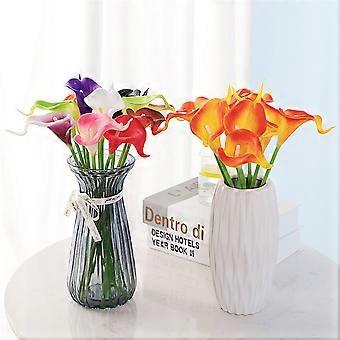 Kunstig calla lilje 10stk orange blomster kunstige liljer blomster ...