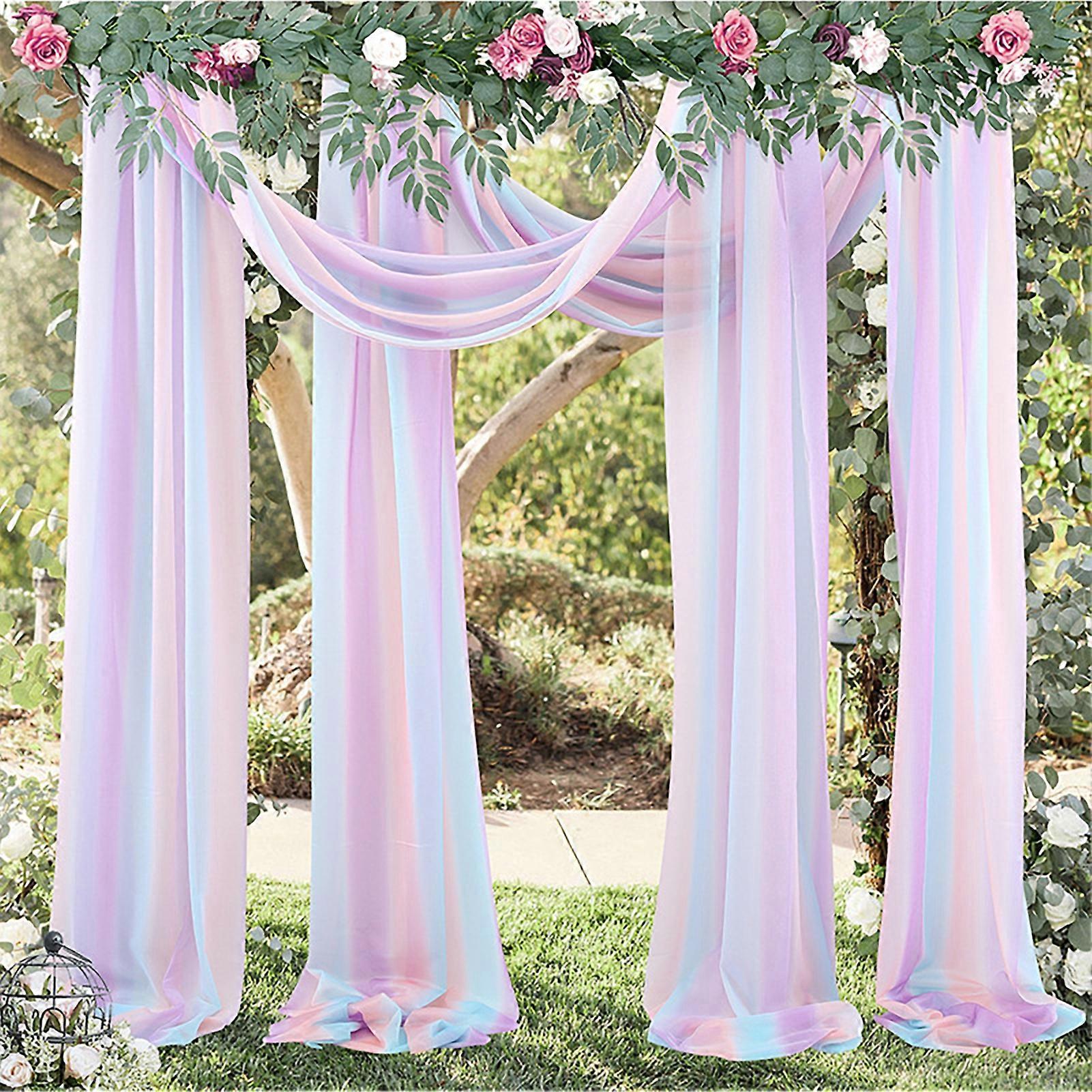2Pcs/Set Backdrop Drapery Glitter Fade-resistant Wrinkle-Free ...