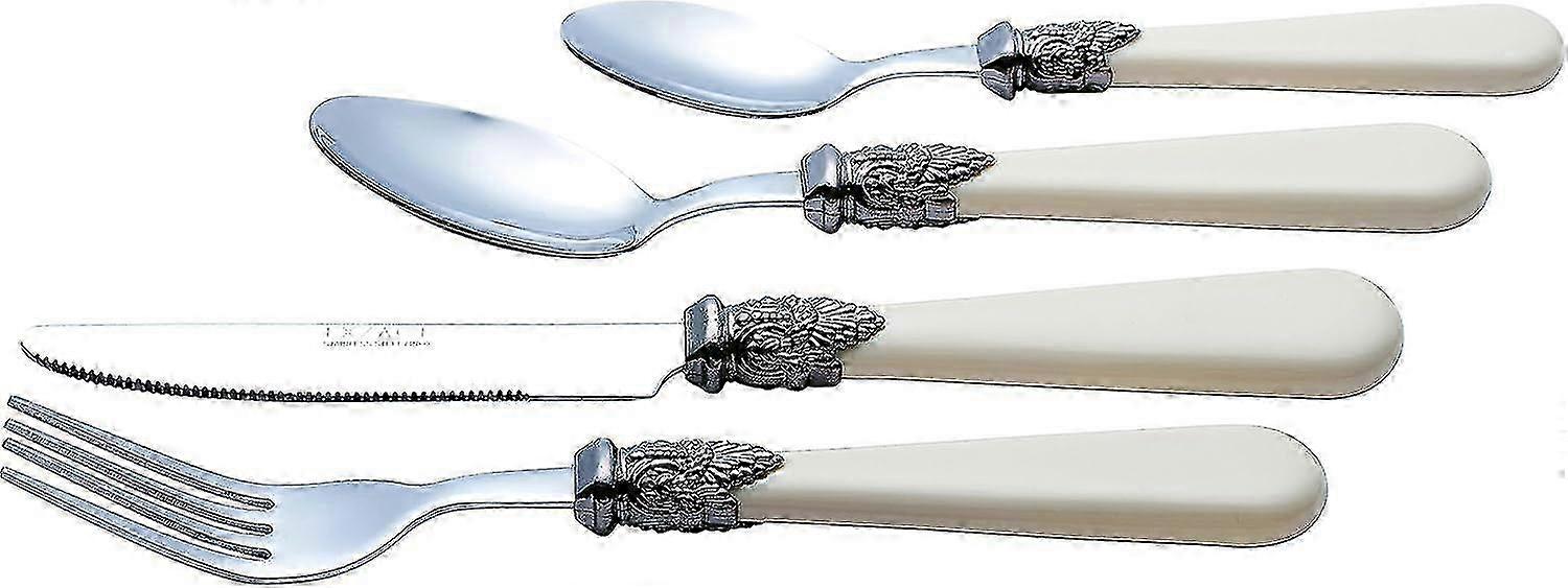 Exzact Cutlery Set 8pcs Antique Cream Handles/flatware Stainless Steel ...