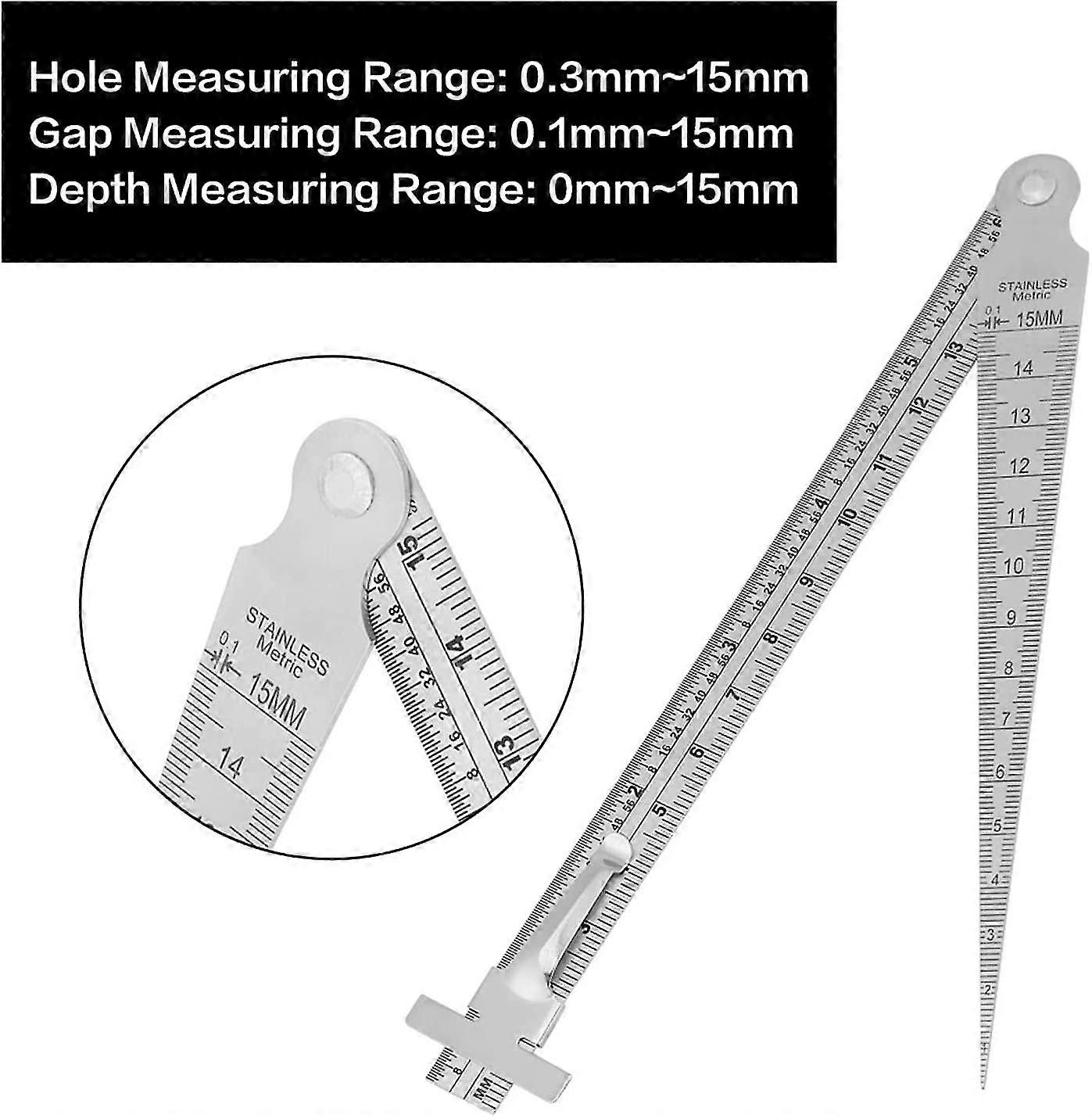 Taper Gage Gauge Welding Gauge Test Stainless Steel Depth Ruler Inch ...