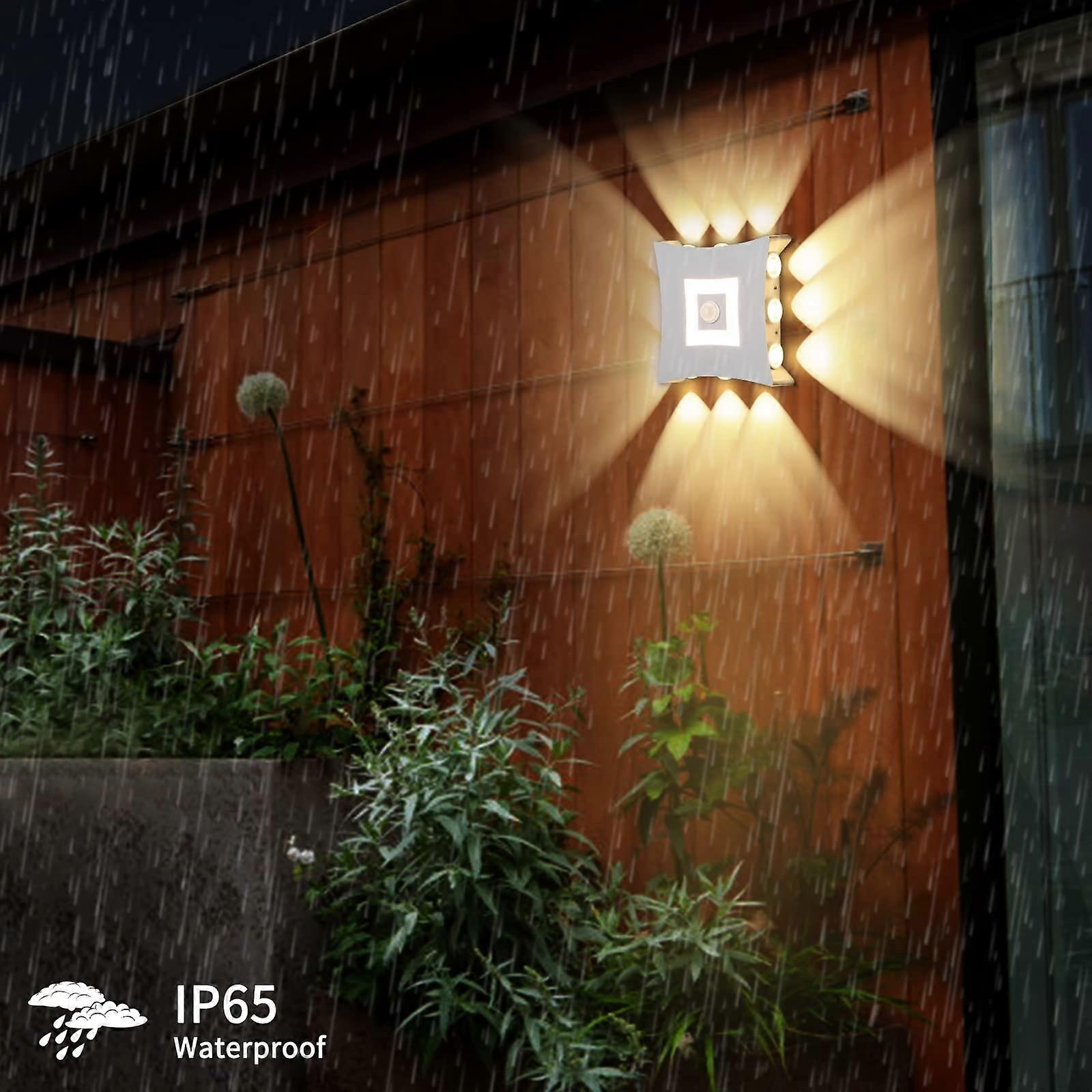 Modern 18W LED Indoor Outdoor Wall Light with Motion Sensor, IP65 ...