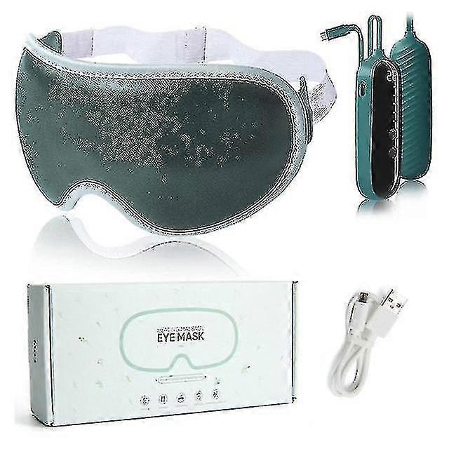 Electric Heated Eye Mask Sleeping Mask Wireless Rechargeable Vibration ...