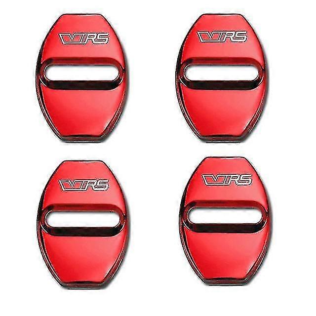 4pcs Car Door Lock Covers Stikcer Case For Skoda Octavia Vrs Fabia ...