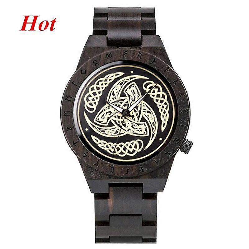 BIRD Viking Men's Watches Vintage Wooden Watch for Men with Gift Box ...