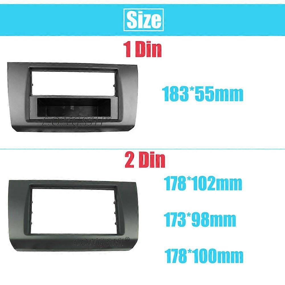 1 or 2 Din Car Stereo Radio Fascia Plate Frame DVD Panel Audio Dash ...