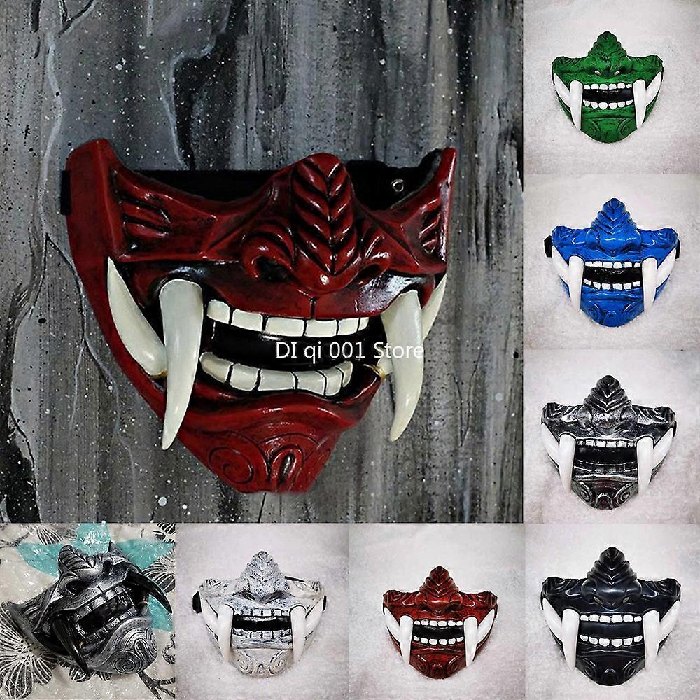 Japanese Samurai Oni Demon Mask Cosplay Horror Prajna Hannya Evil ...