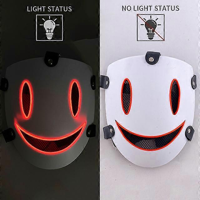 High-Rise Invasion Cosplay Mask PVC White Mask LED Glowing Mask Tenkuu ...
