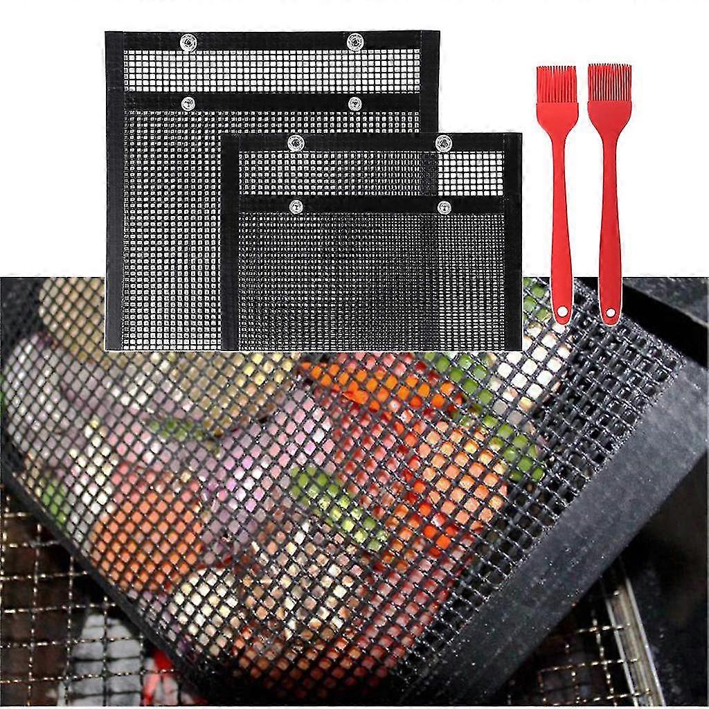 Non-stick Bbq Mesh Grill Bags Grilling Pouches Barbecue Bag Camping Bbq ...