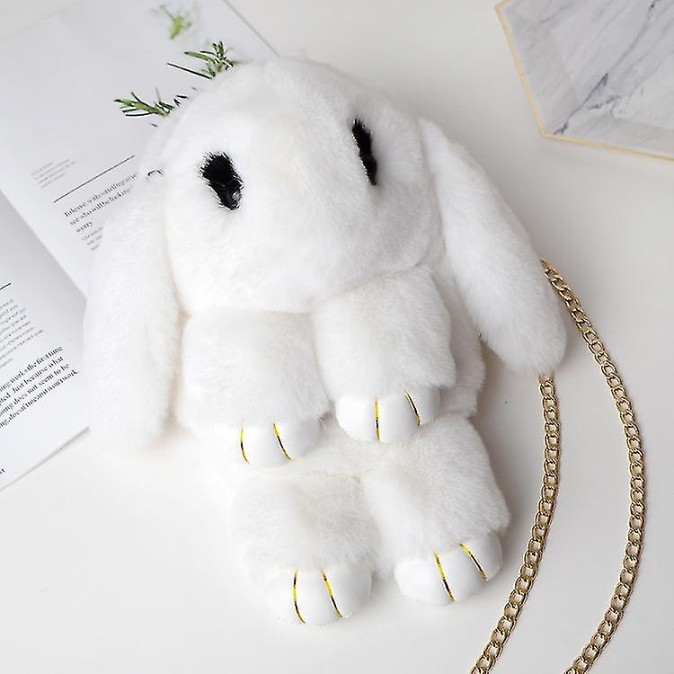 Fashion Plush Rabbit Backpack Single Double Shoulder Slant Span Bag ...