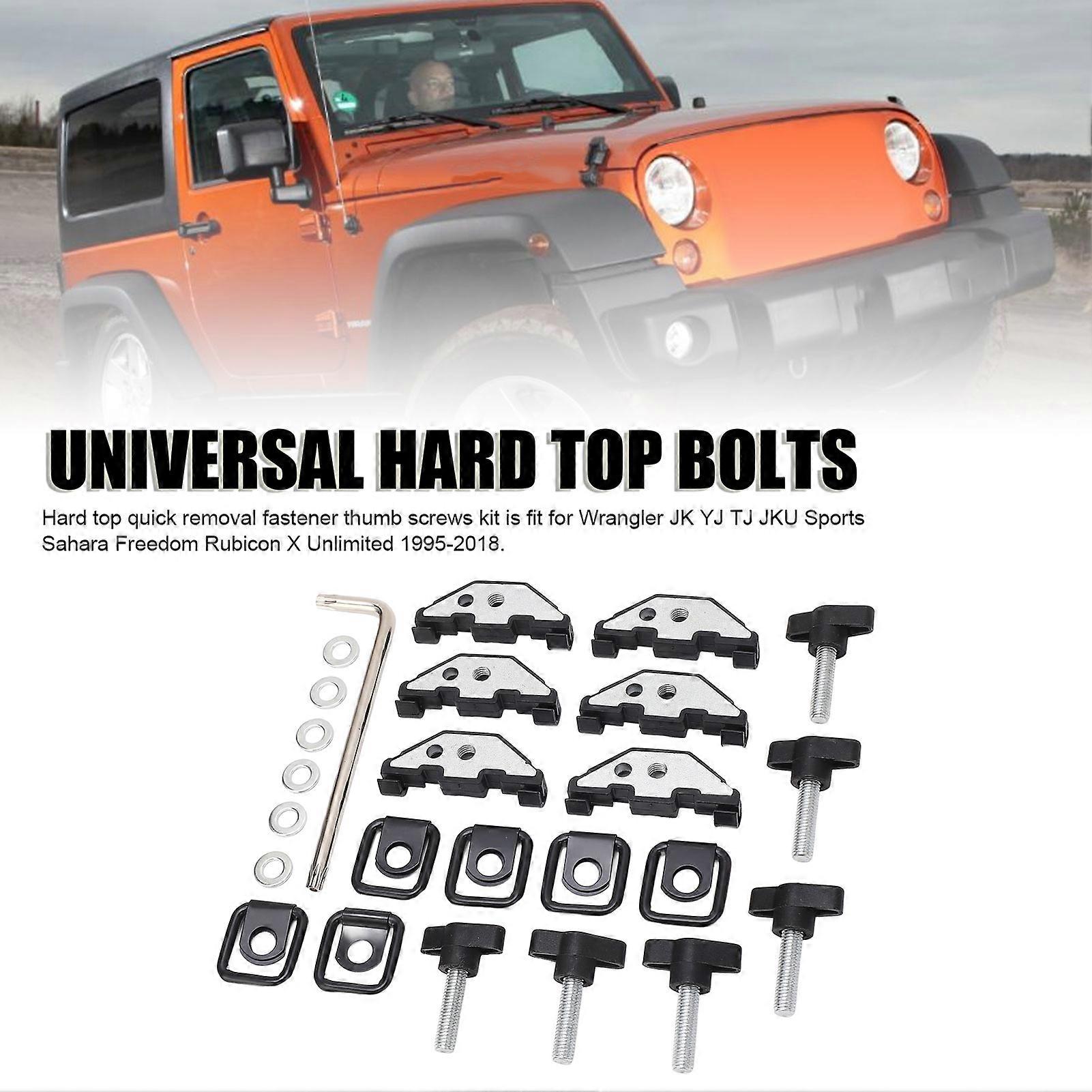 Hard Top Bolts and Nut Clips Kit Quick Removal Fastener Thumb Screws ...