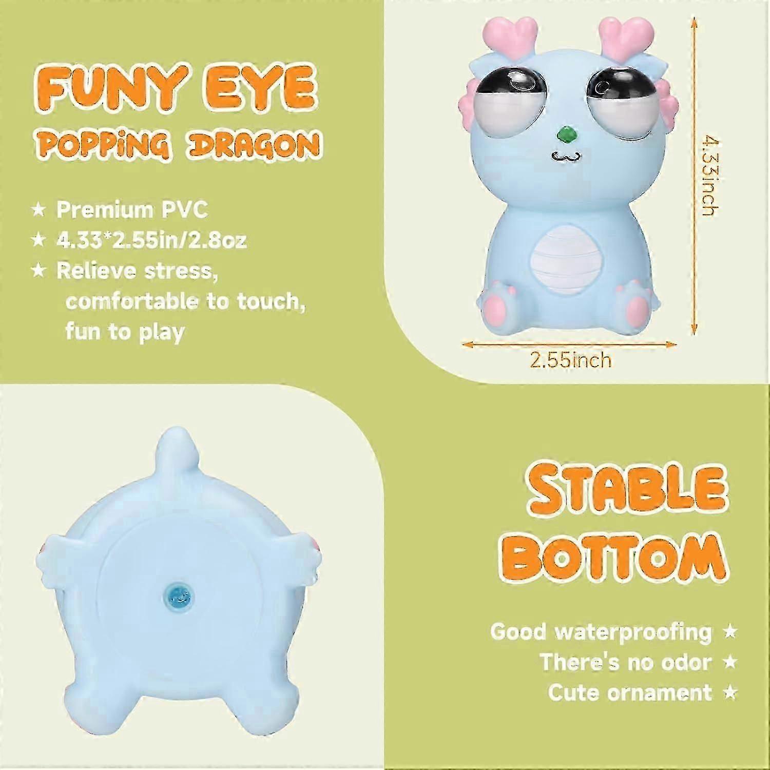 Squeeze Eye Popping Out Stress Relief Cute Dragon Toy,funny Eyeball ...
