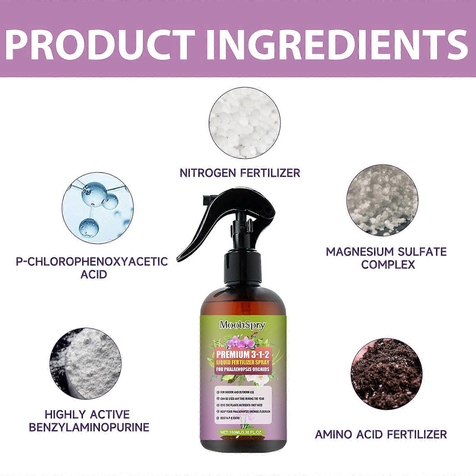 Premium 3-1-2 Liquid Fertilizer Spray For Phalaenopsis Orchids, Indoor ...