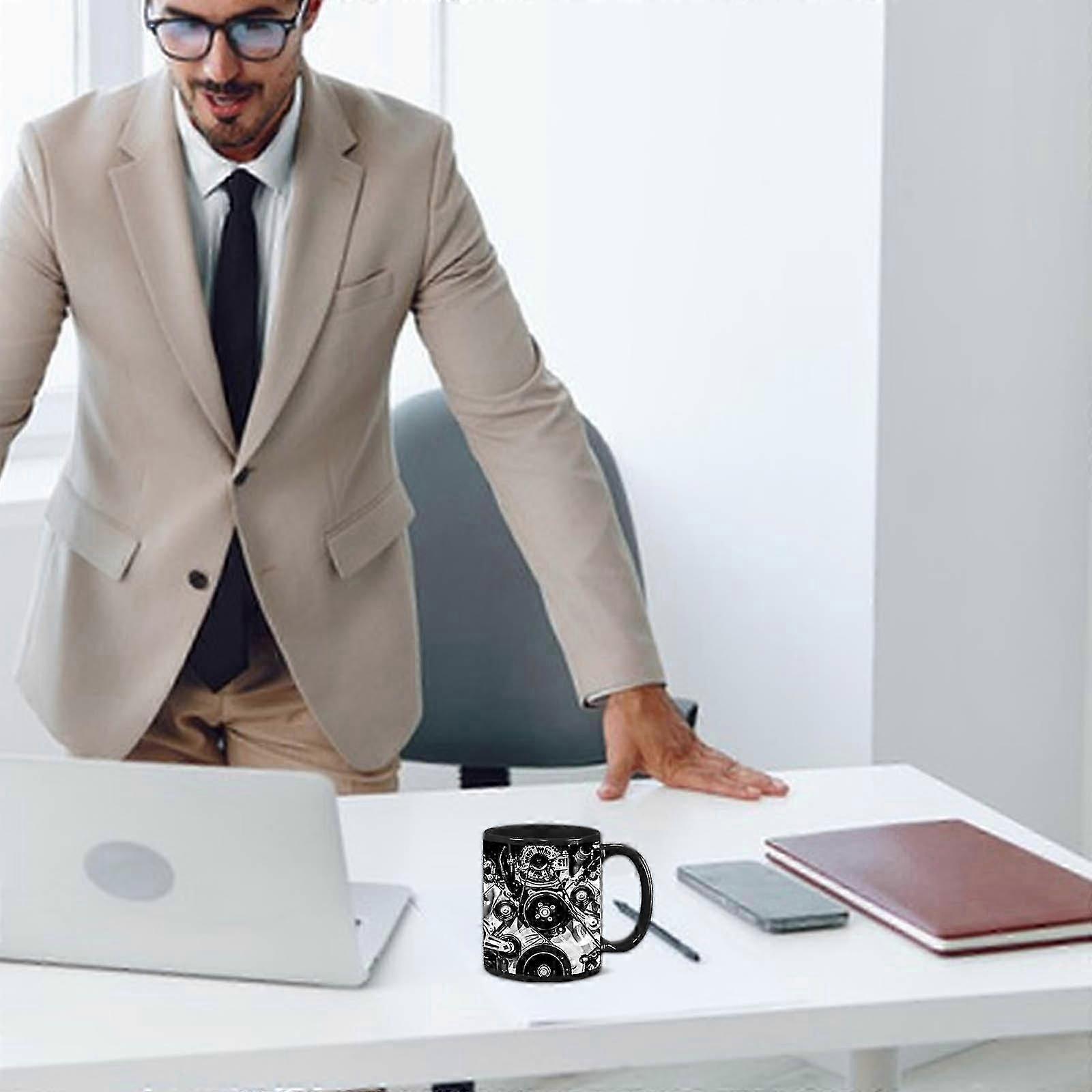 Mechanic Engine Coffee Mug - Engine Piston Black Coffee Mug - 350ml ...