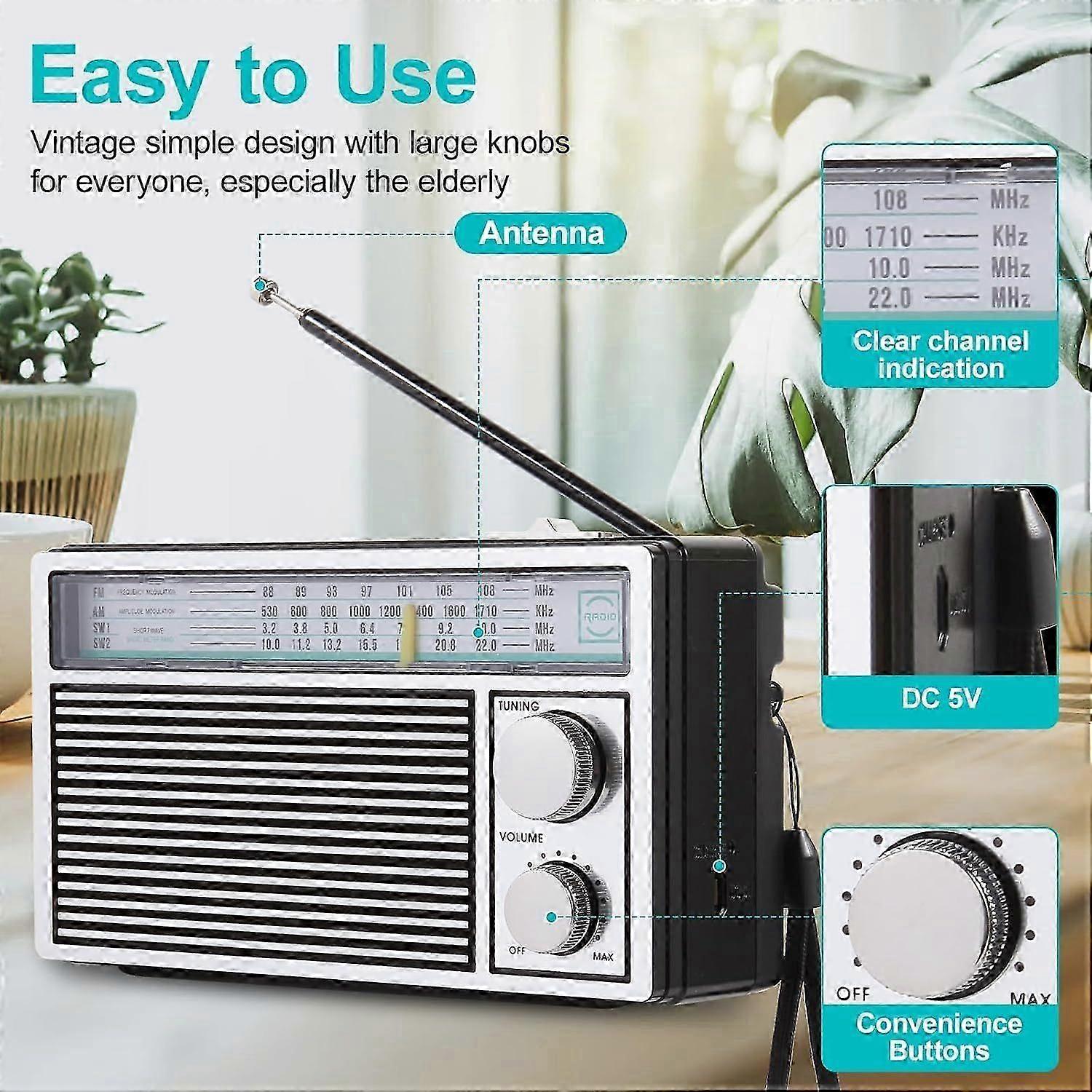 high quality Radios Portable AM FM Retro Radio, Transistor Radios with ...