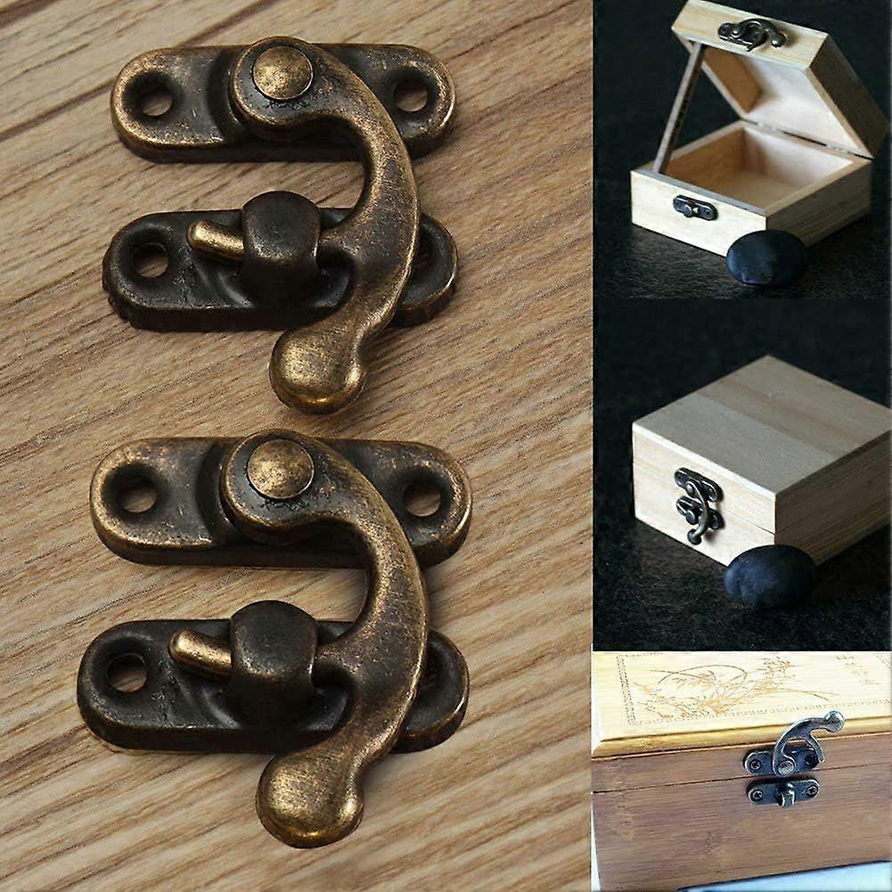 12pcs Closet Clasps Retro Decorative Cabinet Locks Jewelry Box Wedges ...