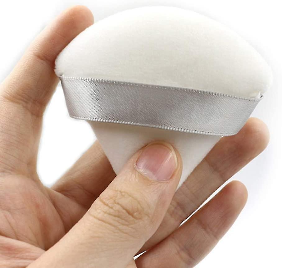 6 Pieces Cotton Powder Puff Triangle Wedge Shape For Contouring Under ...