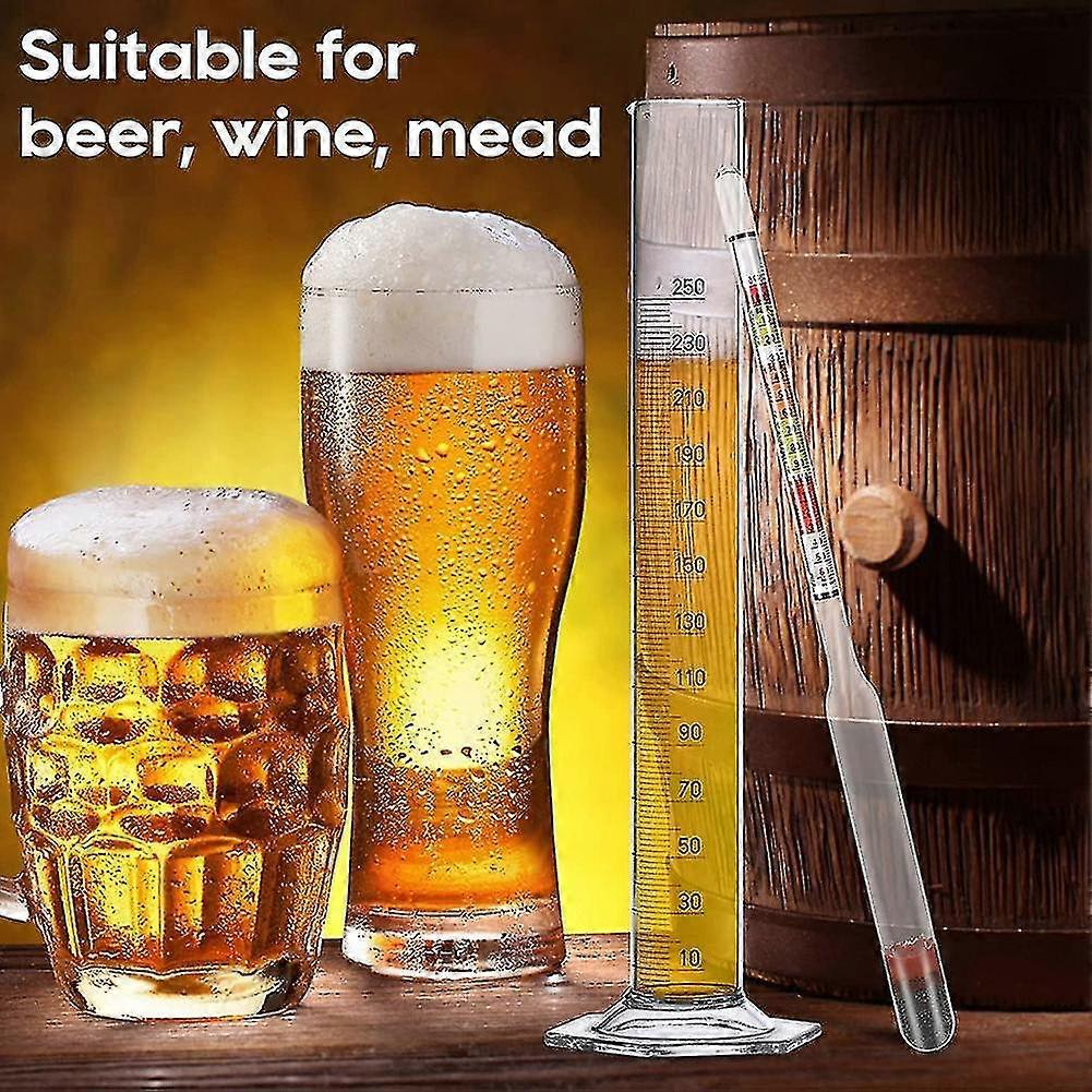 Home Wine Hydrometer, Triple Scale for Wine Beer Mead, Alcohol Tester ...