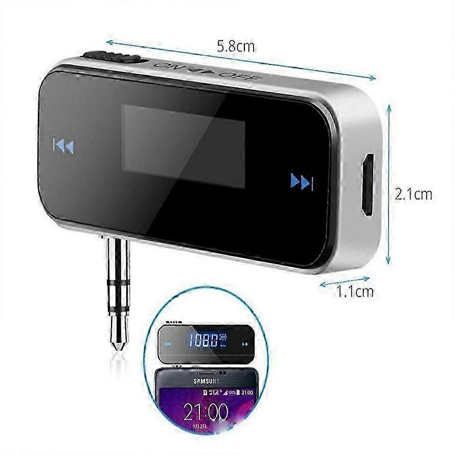 Car FM Transmitter with LCD Display, Wireless Bluetooth & 3.5mm AUX ...
