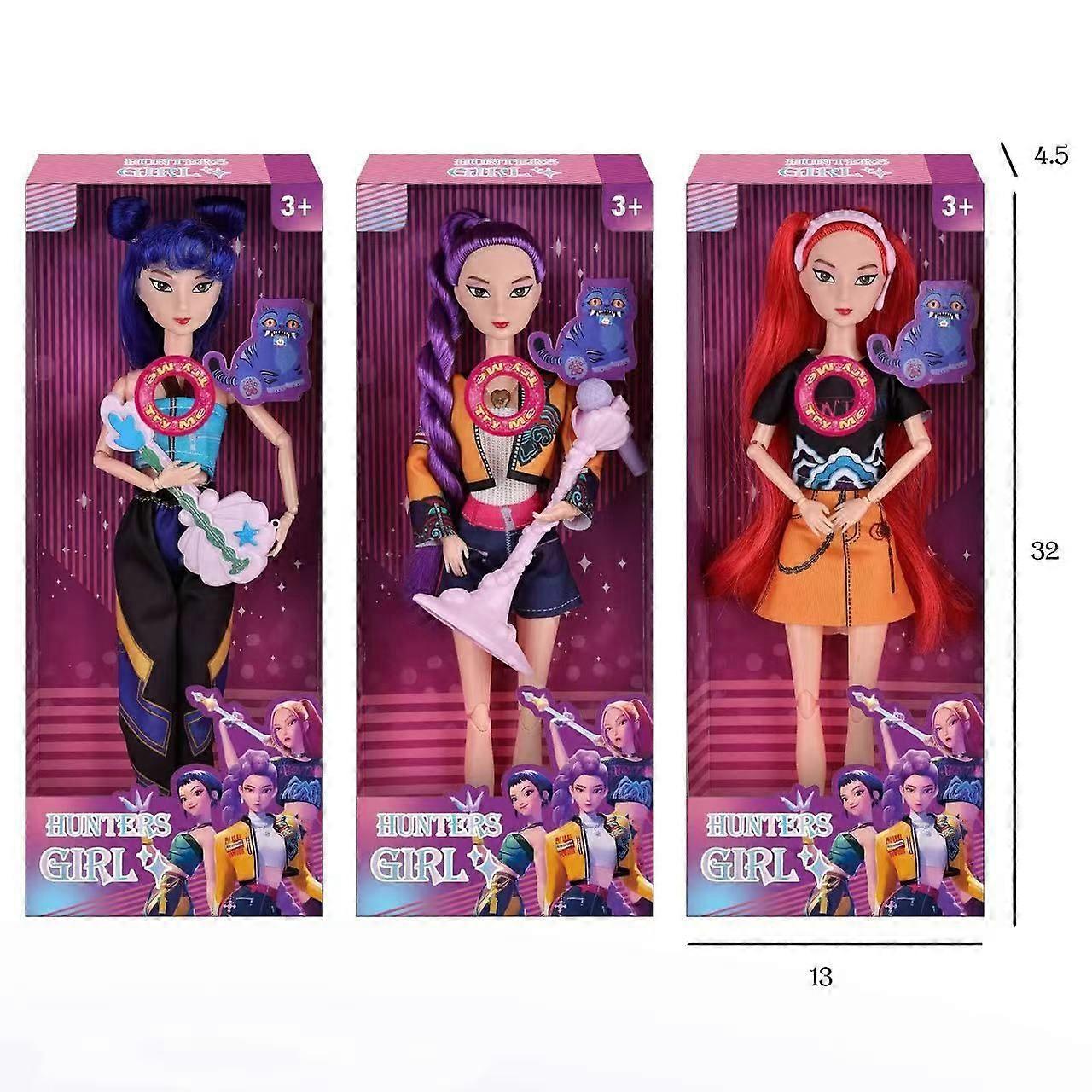 1-3pcs K-pop Demon Hunters Girls Doll Toy - Rumi Mira Zoey Comforting ...