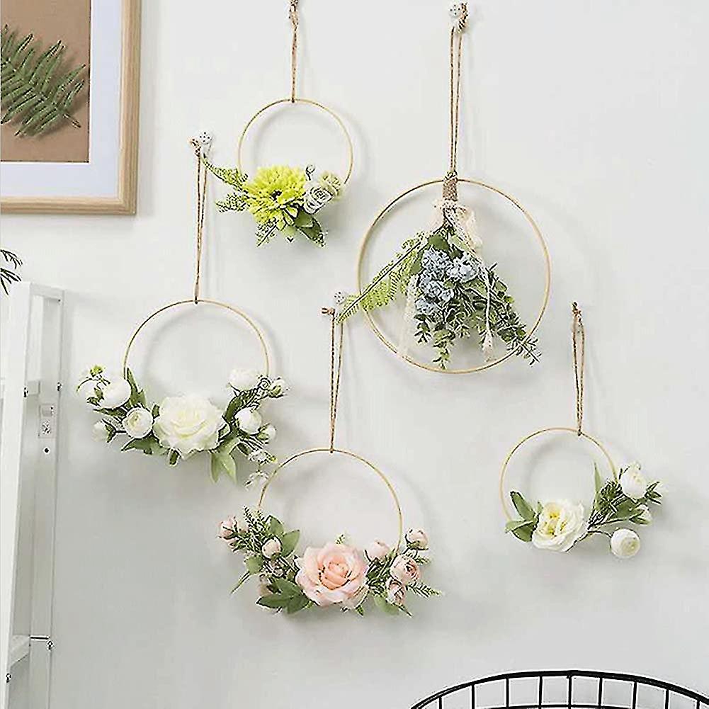 Bamboo Floral Hoop, 15 Pack 3 Sizes Dream Catcher Bamboo Wood Circle ...