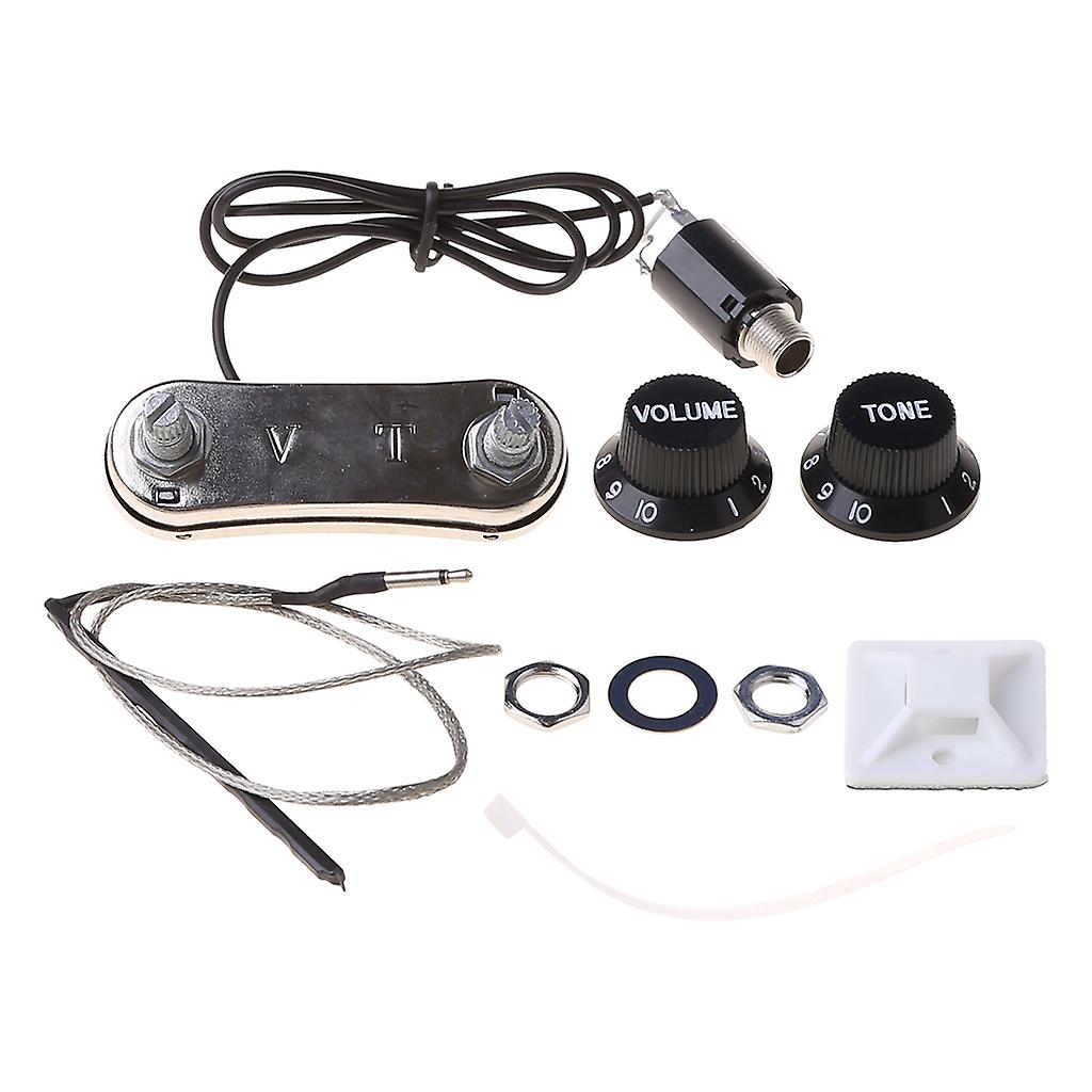Guitar Violin Simple Pickup Piezo Transducer Bridge With Tone Volume ...