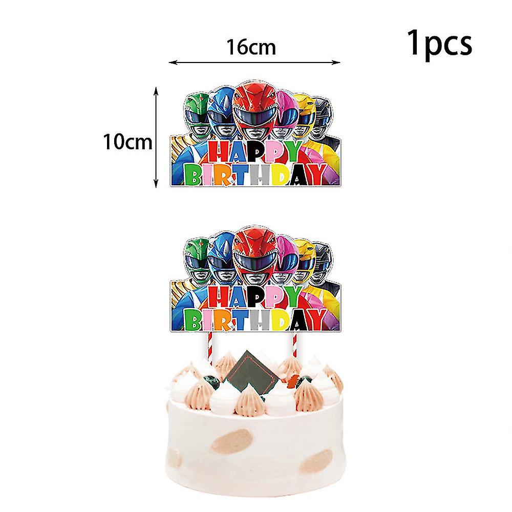 Power Rangers Theme Boys Kids Birthday Party Decoration Supplies Balloons Banner Cake Topper Set ...