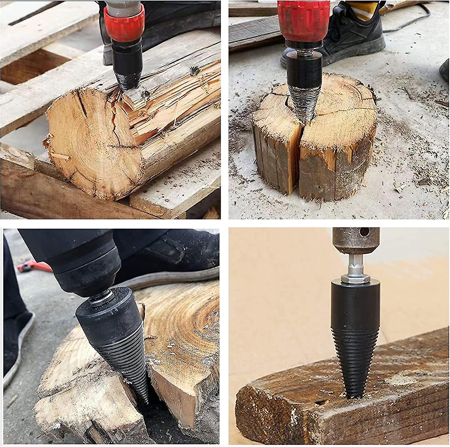 Log Splitter Screw Cone,Drilling Cone Log Splitter with 3 Drill Handles ...