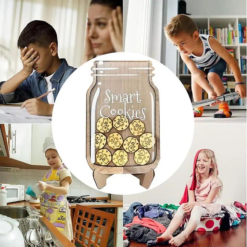 Behavior Reward Chart Wooden Star Chart For Kids Portable Behavior ...